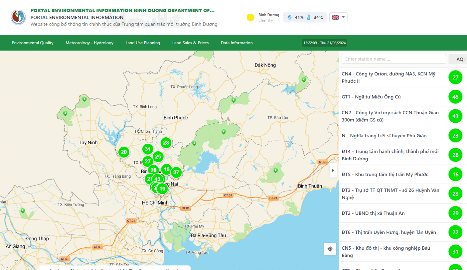 The Department of Natural Resources and Environment of Binh Duong ...